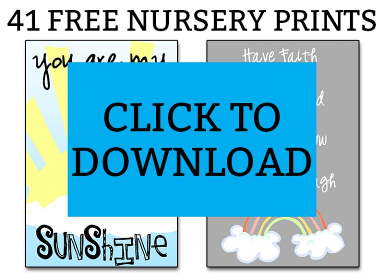 Free Nursery Printables - 41 Free Printables for Nurseries or Kid's Rooms
