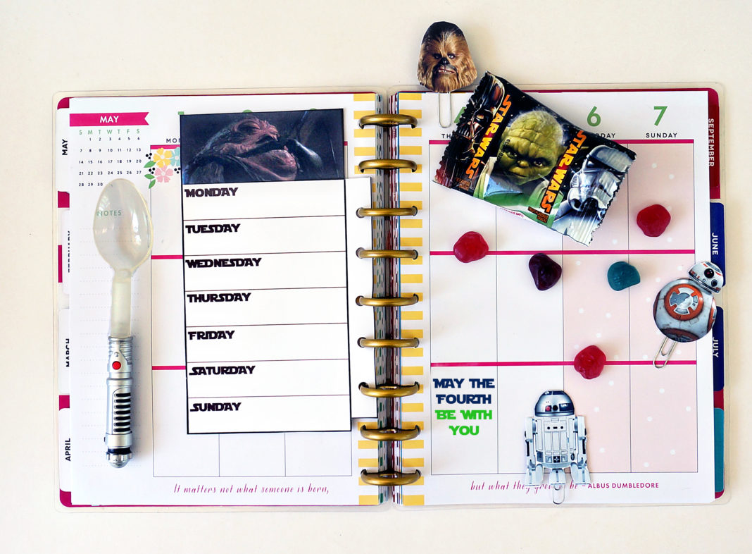 Free Star Wars Planner Inserts and Clips