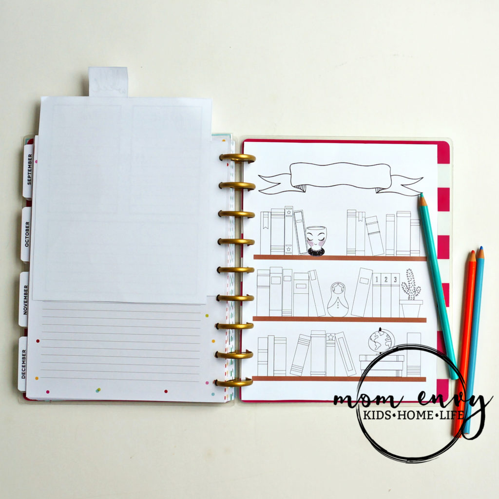 Bullet journal style book tracker from Mom Envy. Free printable. Free ...