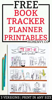 Free Book Tracker Planner Printable