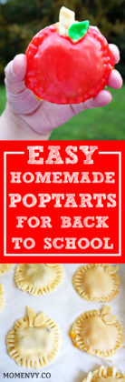 Easy Homemade Poptart Recipe for Back to School - Apple Shaped