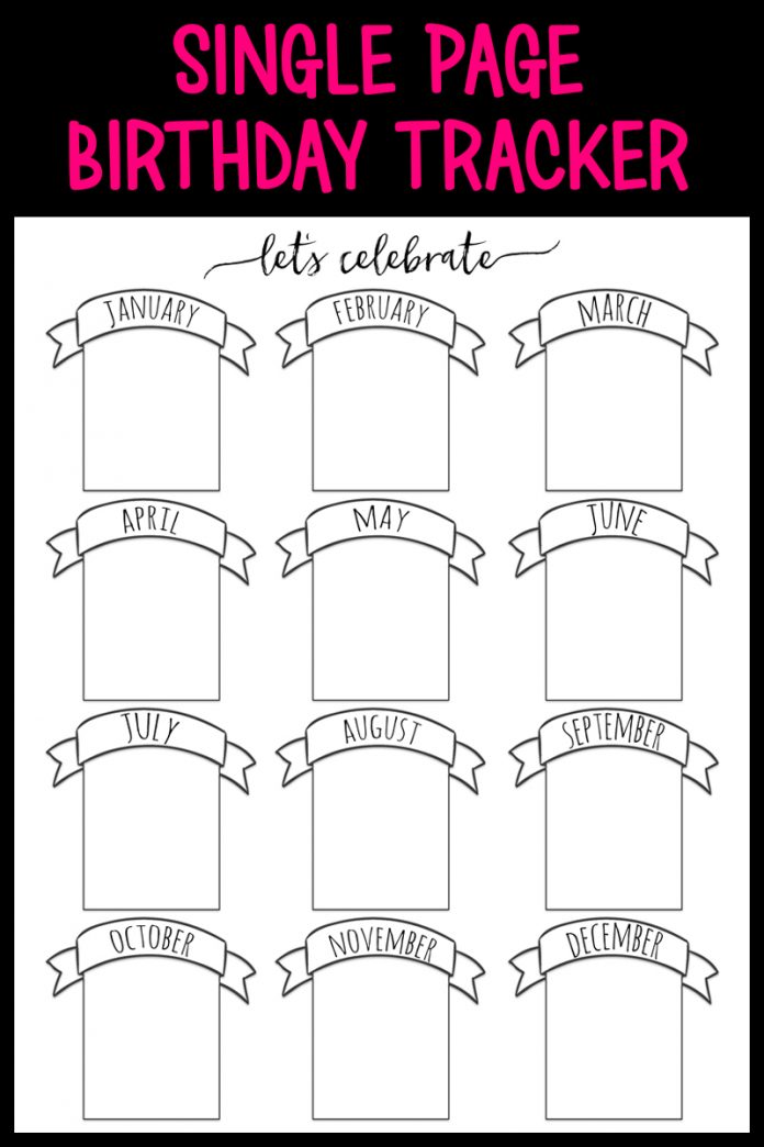 Bullet Journal Birthdays - How to Track Them in your Planner