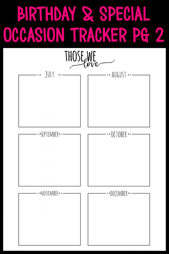 Bullet Journal Birthdays - How to Track Them in your Planner