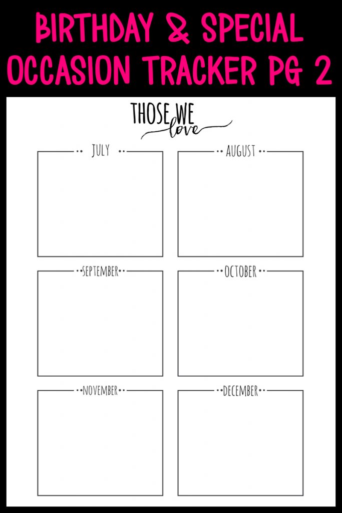 Bullet Journal Birthdays - How to Track Them in your Planner