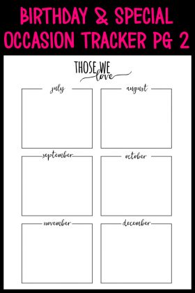 Bullet Journal Birthdays - How to Track Them in your Planner