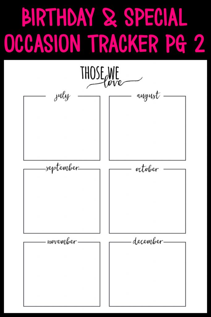 Bullet Journal Birthdays - How to Track Them in your Planner