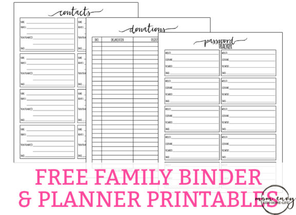 Home Organization Printables - Free Printable Home Organization ...