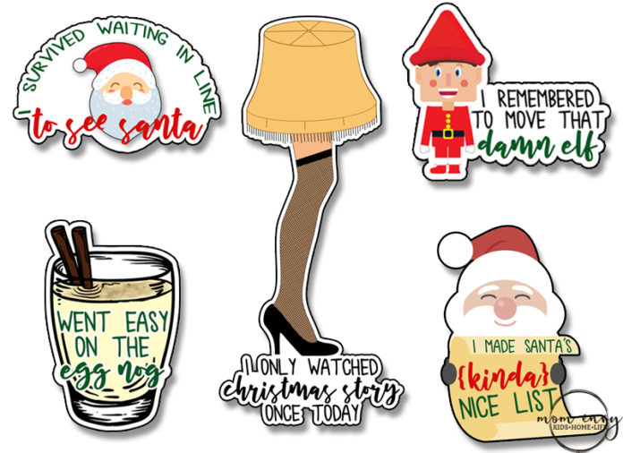 Free Funny Planner Stickers - Holiday Adulting Stickers