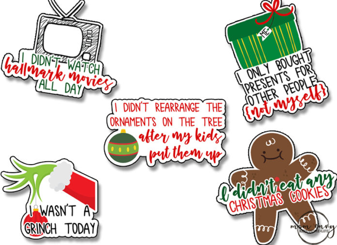 Free Funny Planner Stickers - Holiday Adulting Stickers