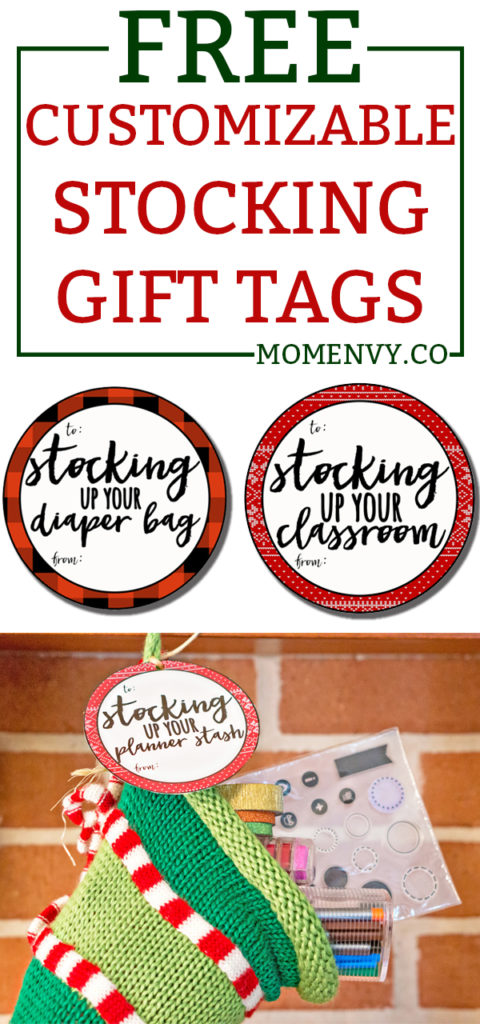FREE Stocking Gift Tags - Easy Christmas Gift for Teachers, Neighbors...