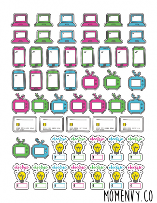 Free Budget Planner Stickers - 11 Printable Pages of Budgeting Stickers