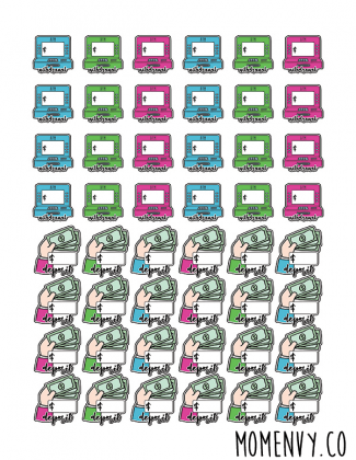 Free Budget Planner Stickers - 11 Printable Pages of Budgeting Stickers