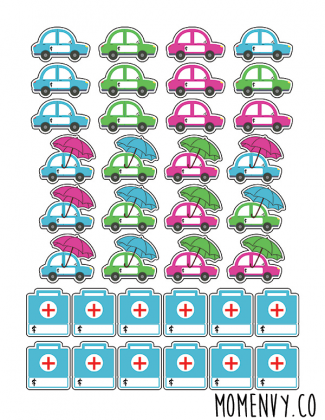 Free Budget Planner Stickers - 11 Printable Pages of Budgeting Stickers