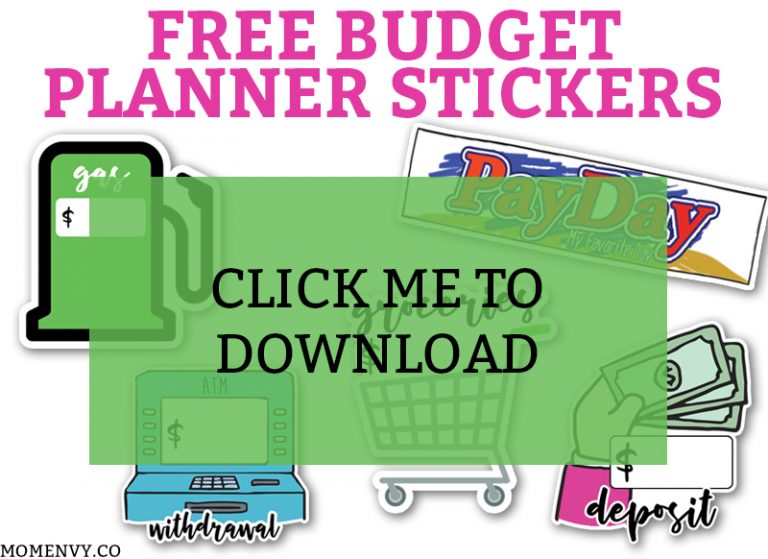 Free Budget Planner Stickers - 11 Printable Pages of Budgeting Stickers