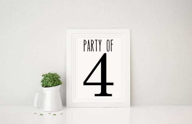 Farmhouse Printables Party of Four and More Printables