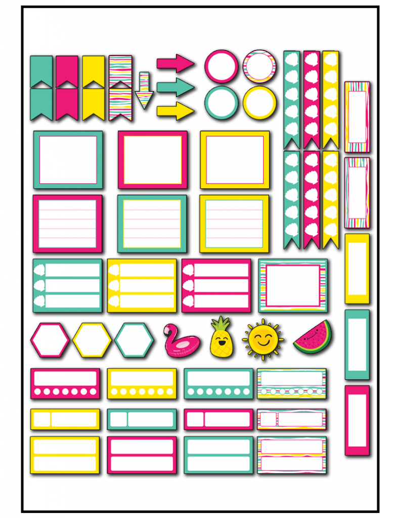Free Summer Planner Stickers - Fun and Colorful Summer Stickers
