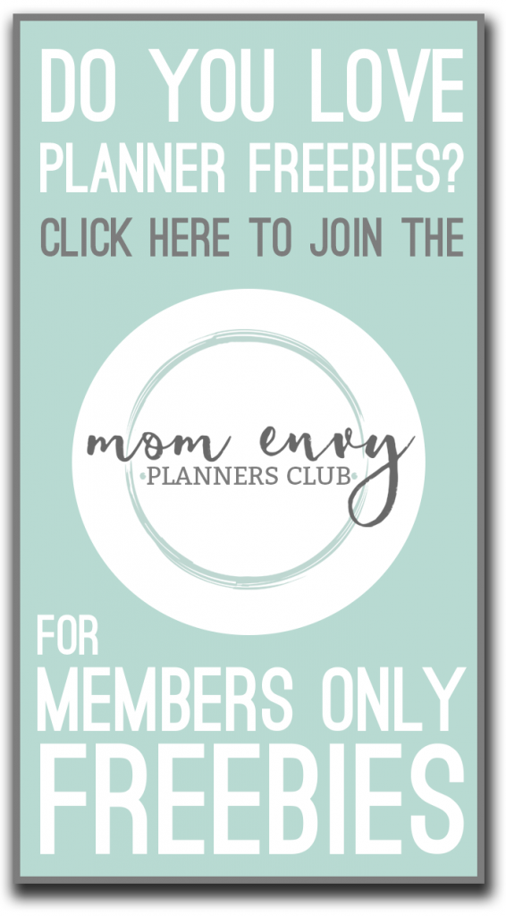 Mom Envy Planners Club Sign Up - Mom Envy
