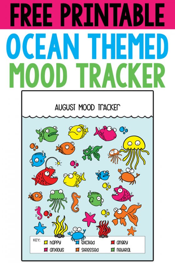 Ocean Mood Tracker - Free Printable Bullet Journal Ocean Tracker