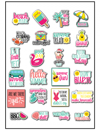 Free Summer Planner Stickers - Fun and Colorful Summer Stickers