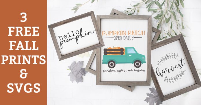 Free Fall Prints - Five Free Rustic Fall Prints for Thanksgiving