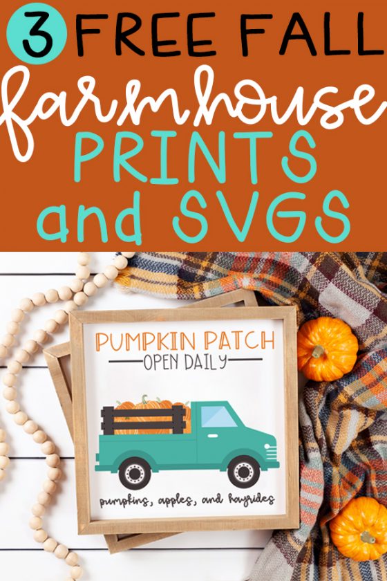 Free Fall Printables - 3 Free Farmhouse Prints and SVGs