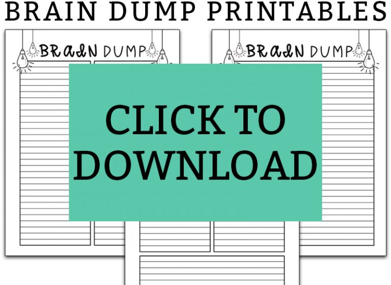 Brain Dump Template - Free Brain Dump Planner Printable