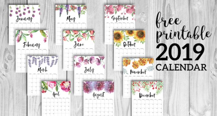 Free 2019 Calendars