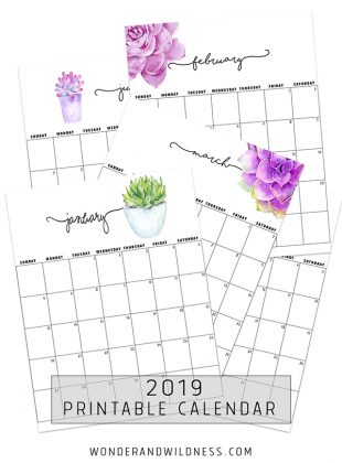 Free 2019 Calendars