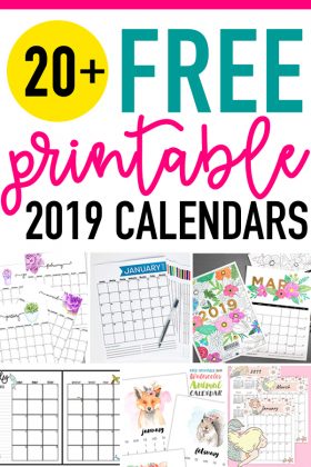 Free 2019 Calendars