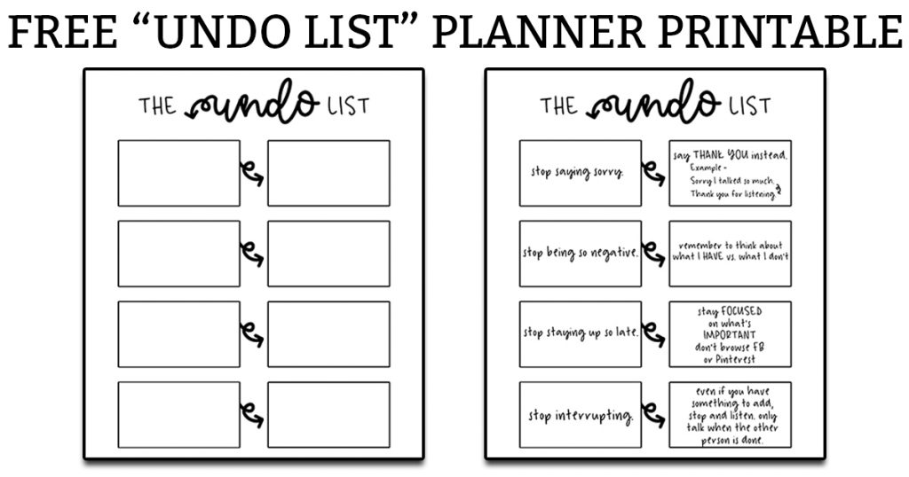 Free Printable Undo List Facebook Mom Envy
