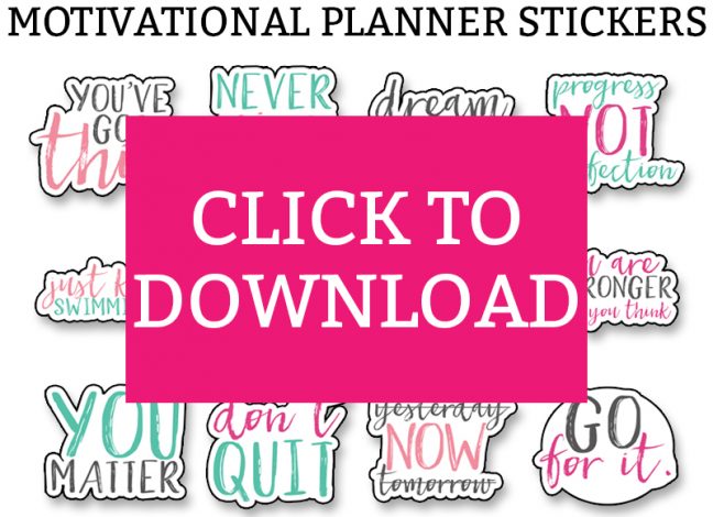 Motivational Stickers - Free Motivational Planner Stickers