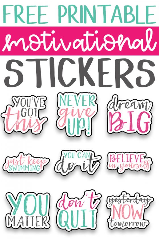 Motivational Stickers - Free Motivational Planner Stickers