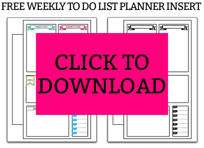 Weekly To Do List - Free To Do Planner Printable