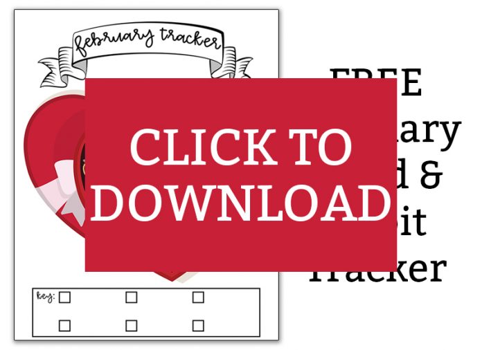 February Mood Tracker and Habit Tracker: Valentine's Day Themed Tracker