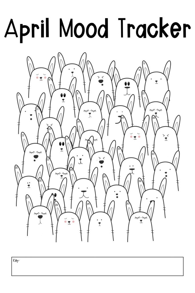 Free Bunny Themed Mood and Habit Tracker: Perfect for Easter
