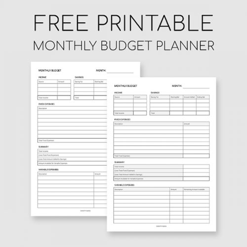 Free Budget Printables - Get Help with your Budget Today