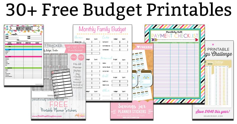 Free Budget Printables FB - Mom Envy