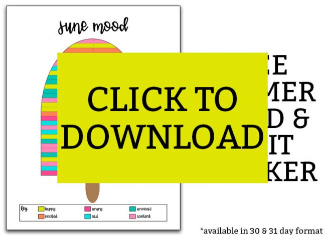 Free Popsicle Summer Mood Tracker and Habit Tracker