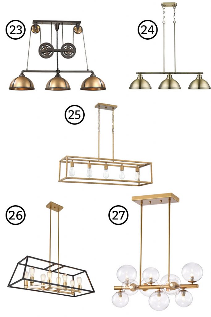 The Best Gold Kitchen Island Lights - Brass is Back in the Kitchen