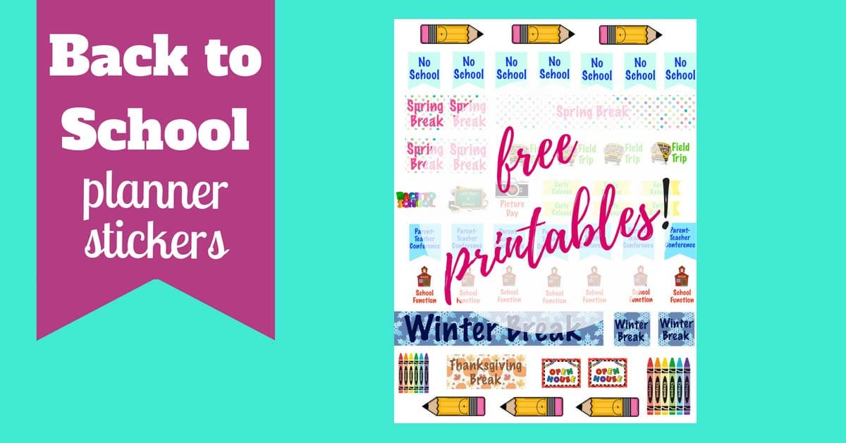 Free School Planner Printables