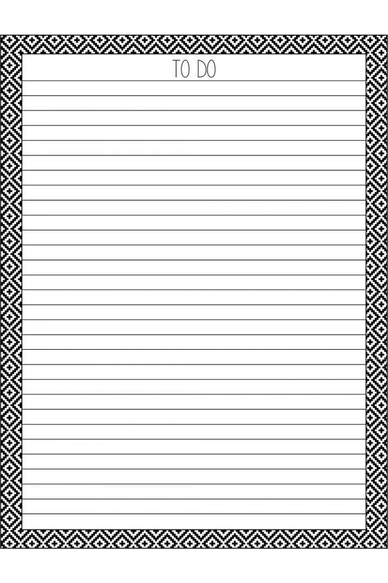 Printable To Do Lists - 5 Different Designs in Various Sizes