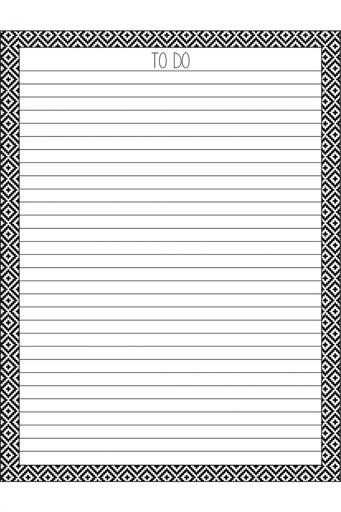 Printable To Do Lists - 5 Different Designs in Various Sizes