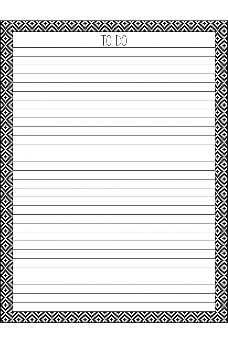 Printable To Do Lists - 5 Different Designs in Various Sizes