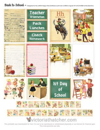 Free School Planner Printables