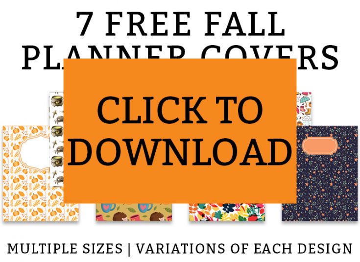 Fall Binder Covers and Free Fall Planner Covers