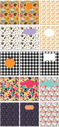 Fall Binder Covers and Free Fall Planner Covers