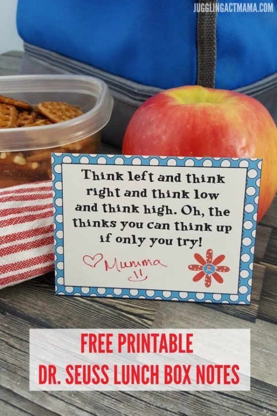 Lunch Notes for Kids - Free Printable Lunchbox Notes