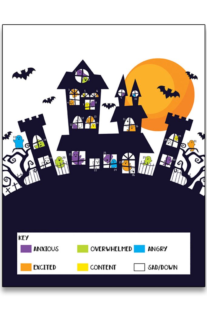 Free Halloween Habit Tracker and Mood Tracker - Haunted House