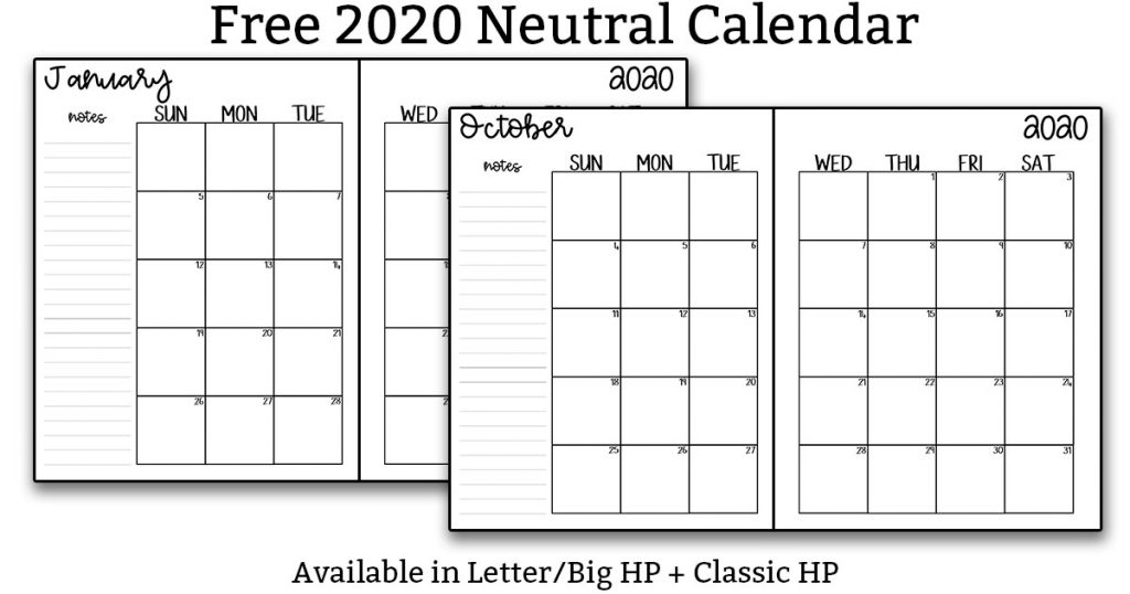 2020-Free-Printable-Calendar-Facebook - Mom Envy