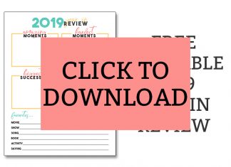 2019 Year in Review Printable